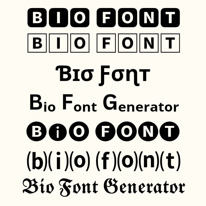 Bio Font Generator - Transform Your Text with 90+ Stylish Fonts